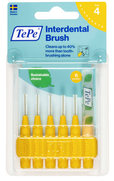 TePe Interdental Brushes Yellow Original (6pc/pk) – ProHealthShop